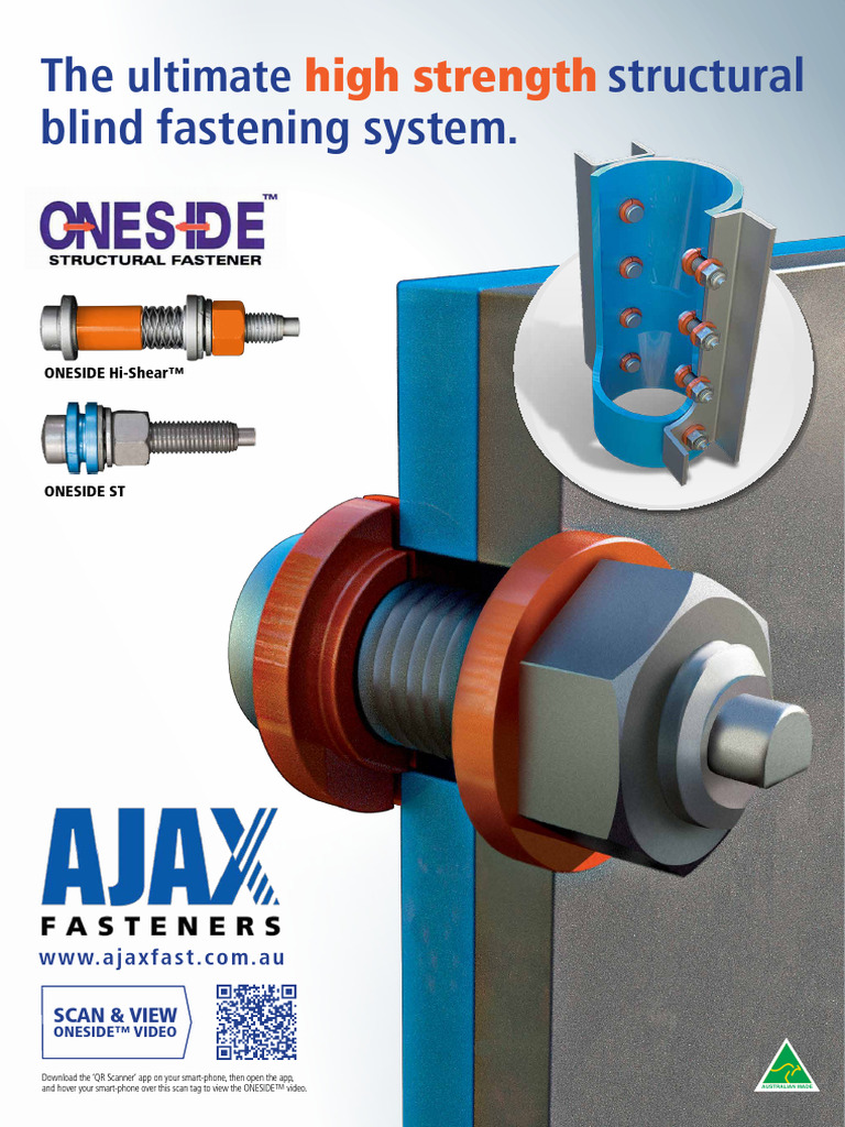 X y R Blind Fastening System Ajax Fasteners | PDF | Screw | Nut (Hardware)