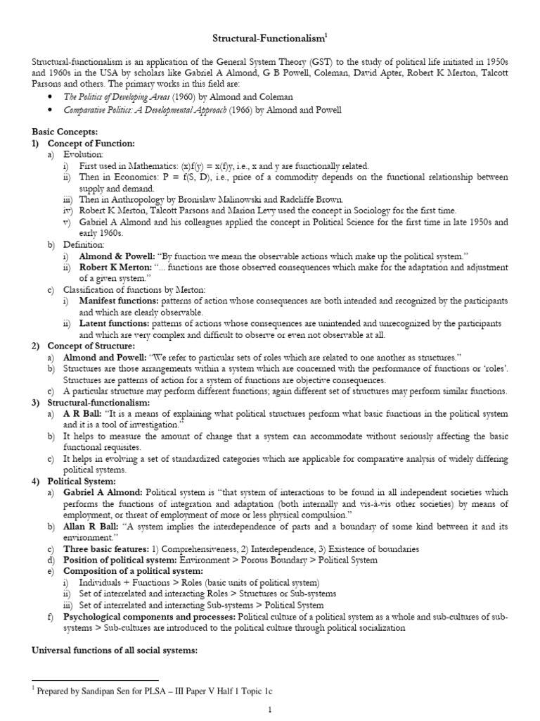 461473680-Gabriel Almond Bbrief | PDF | System | Behavioural Sciences