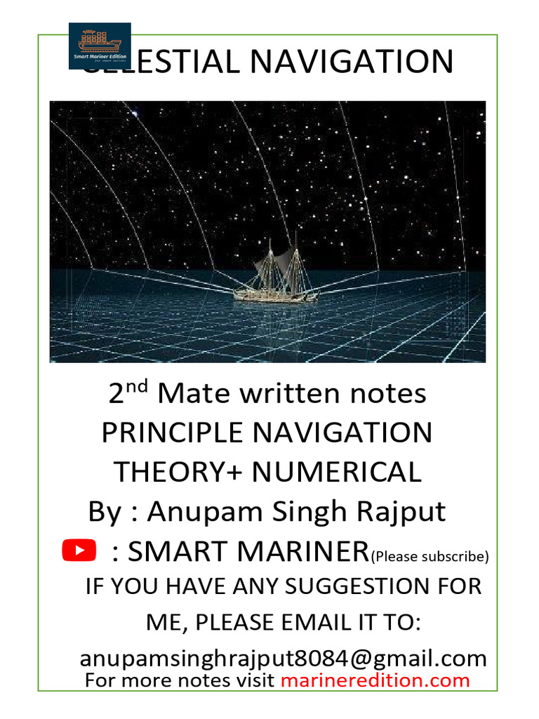 2M Celestial Navigation Part a Notes by Anupam | PDF