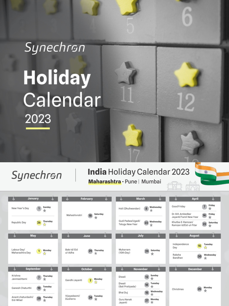 Synechron Pune Holiday | PDF | Observances | Festival