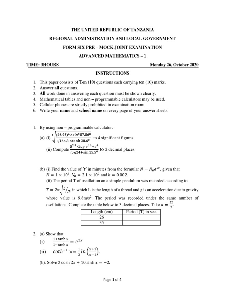 Advanced Mathematics - 1 | PDF | Square Root | Significant Figures