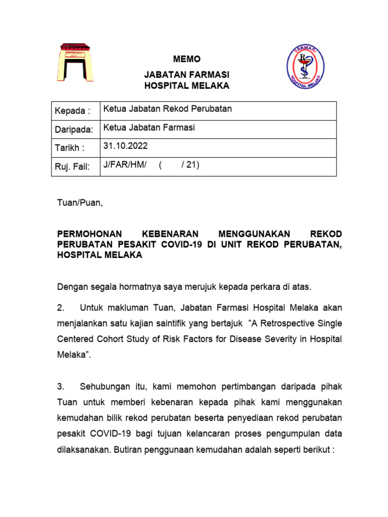Memo Kebenaran Rekod Pesakit | PDF