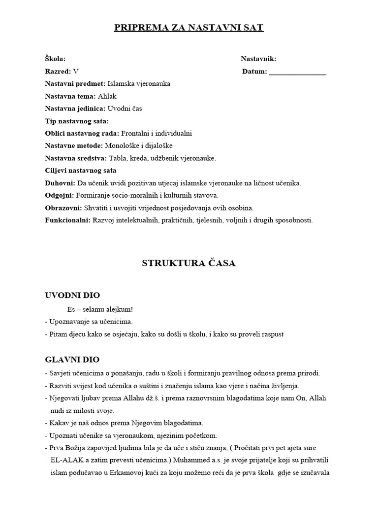 Uvodni Sat - 1 | PDF
