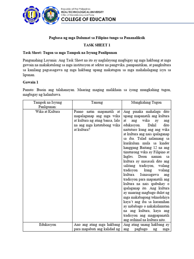 Ge Elec Task Sheet 1 | PDF