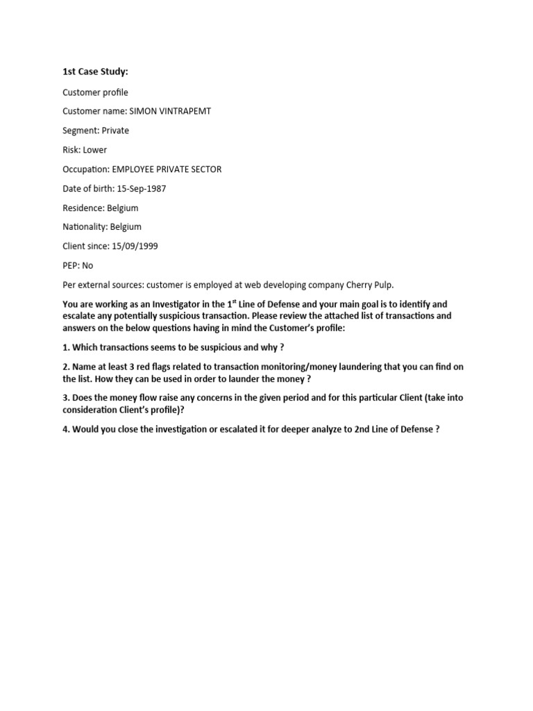 1st Case Study | PDF