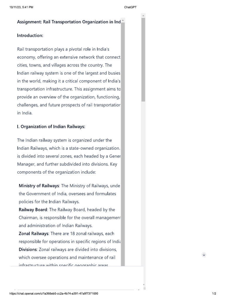 Rail Assignment | PDF
