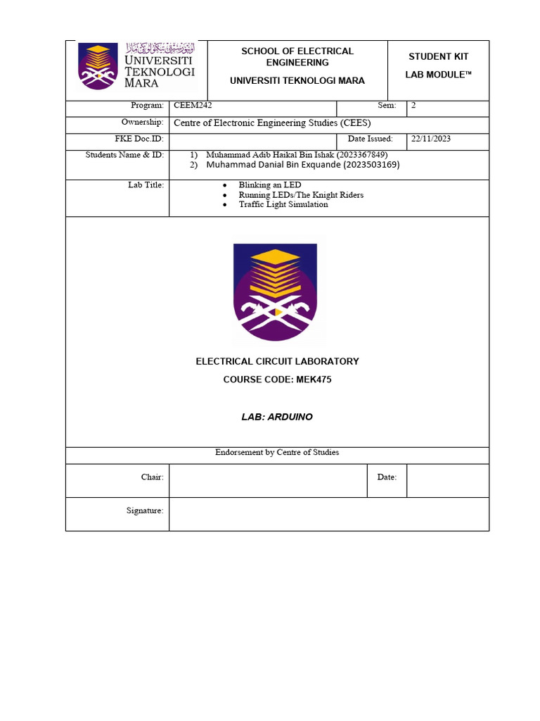 LAB ARDUINO | PDF | Arduino | Electrical Engineering