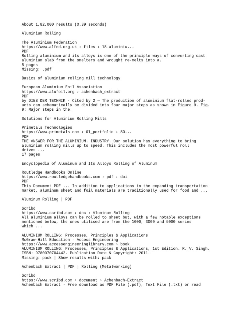 Aluminium FOil Search | PDF | Aluminium Foil | Rolling (Metalworking)