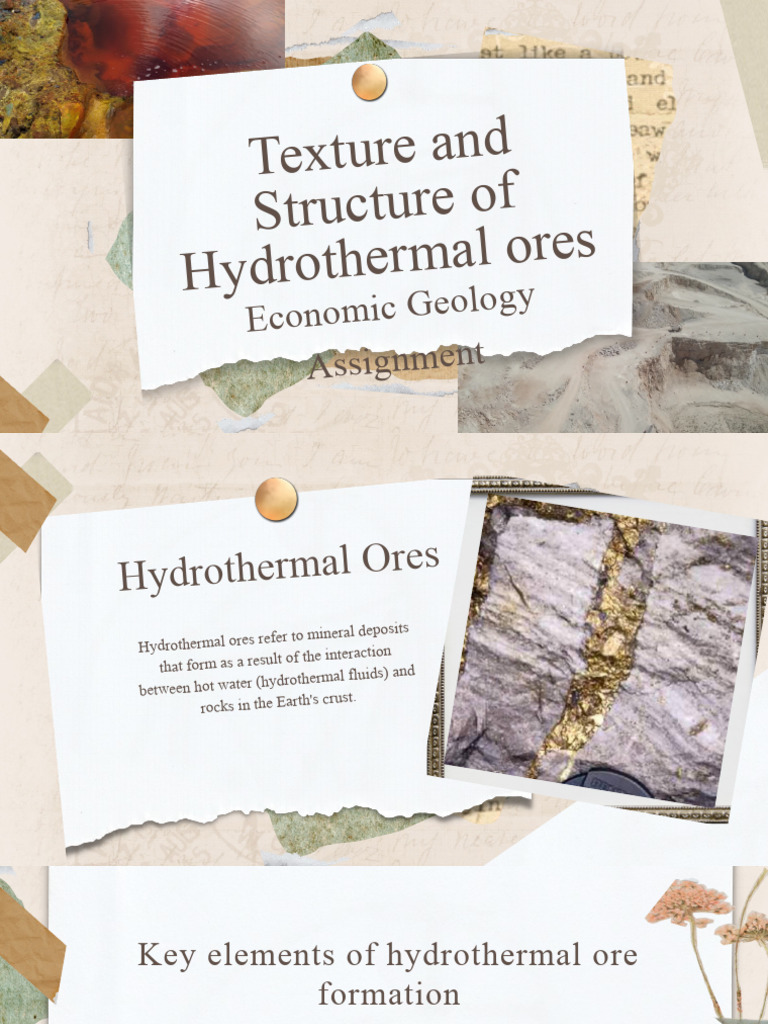 Hydrothermal Ore Textures and Structures | PDF | Clastic Rock | Minerals