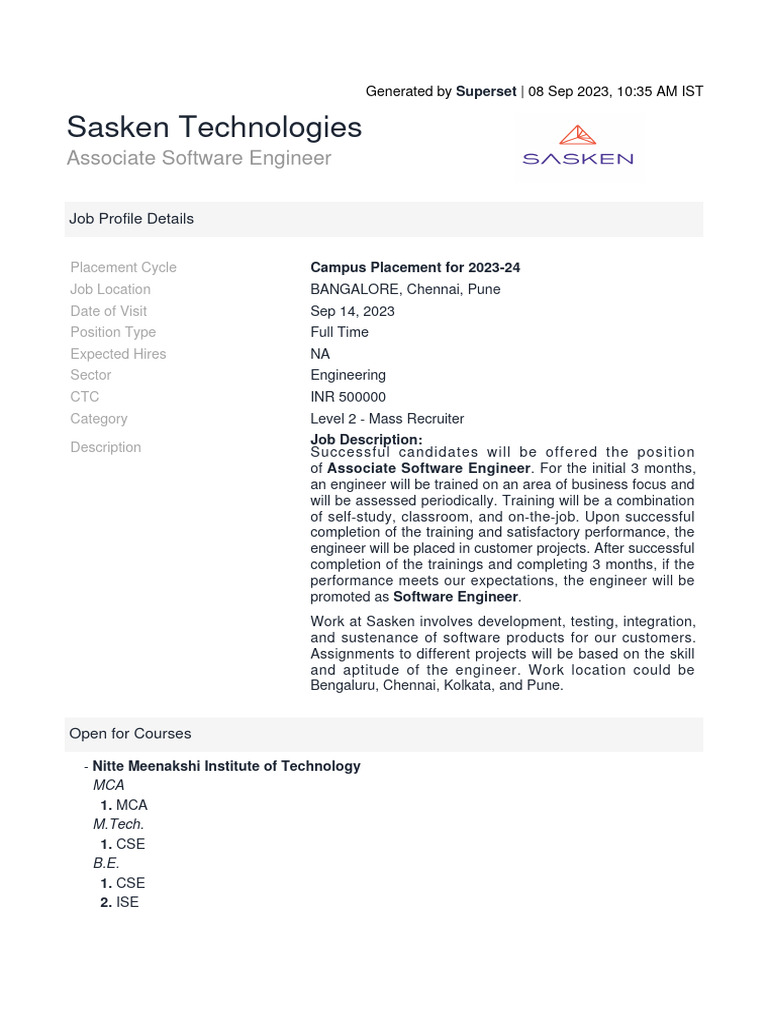 Associate Software Engineer | PDF | Engineer | Software Engineering