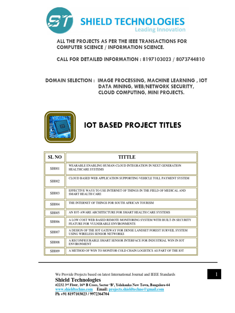 IEEE Project Titles for Students | PDF