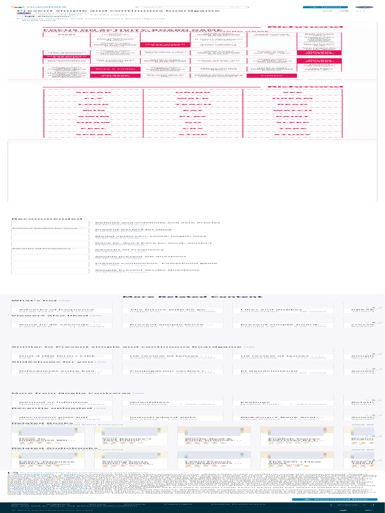 Present simple and continuous boardgame PDF | PDF | Language Mechanics | Languages