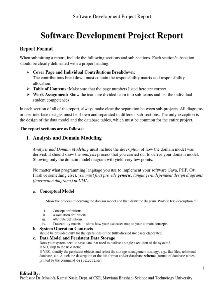 Software Development Project Report | PDF | Class (Computer Programming) | Unified Modeling Language