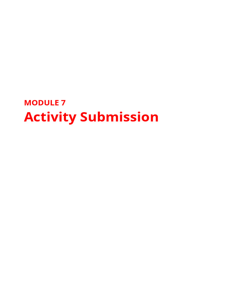 M7 Activity Submission | PDF | Business | Computers