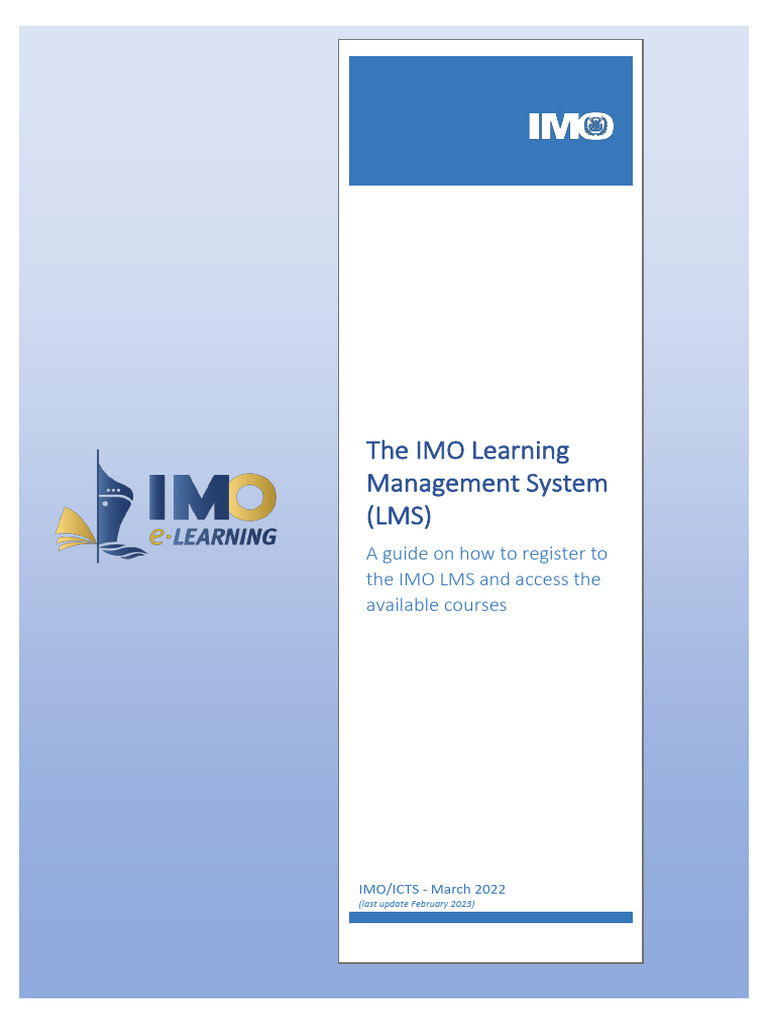 Access To The IMO LMS-user Guide | PDF | World Wide Web | Internet & Web