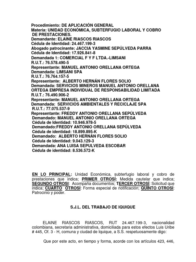 Subterfugio Laboral y Unidad Económica | PDF | Derecho laboral | Caso ...