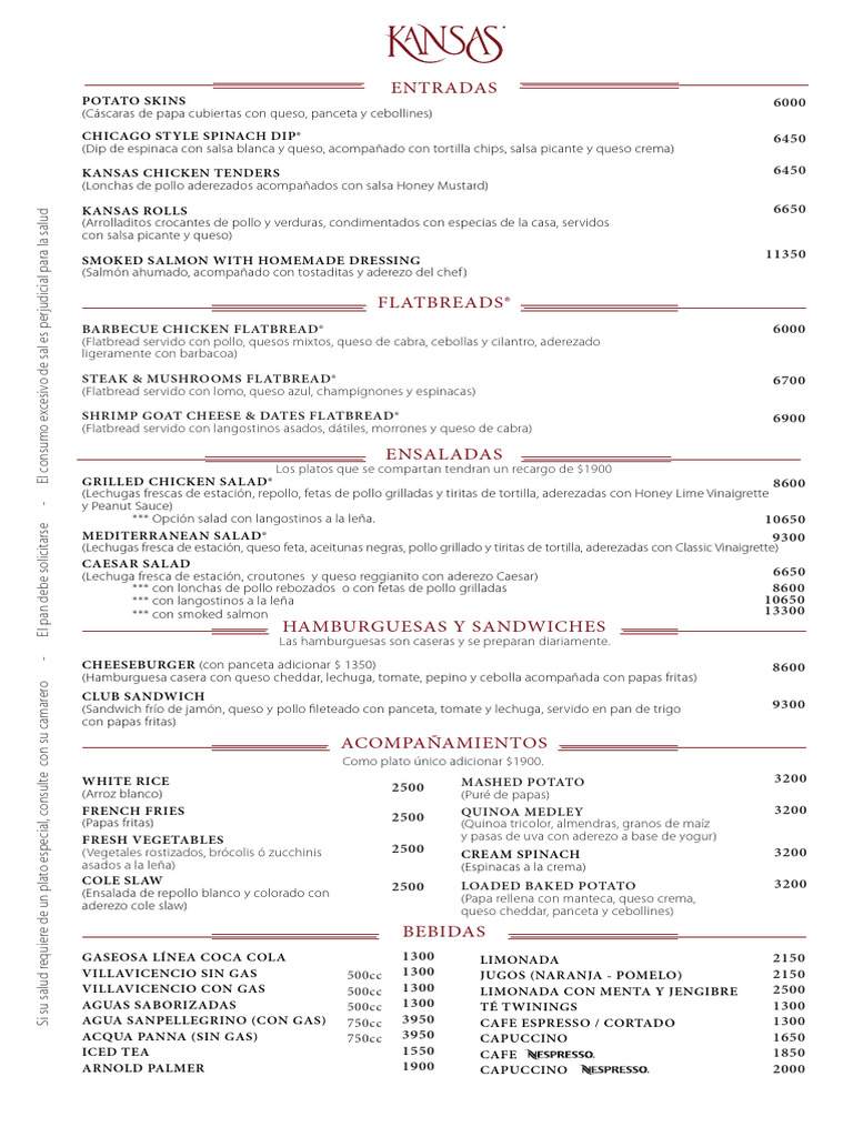 Menu Kansas | PDF | filete | Parilla
