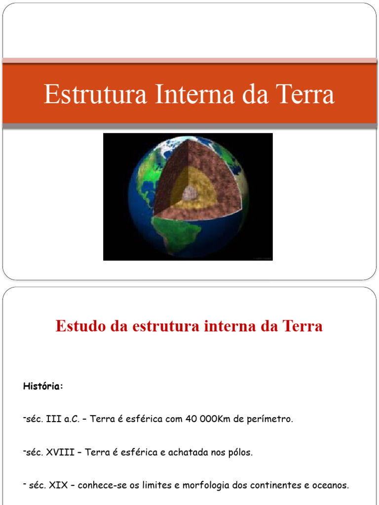 Ciências 7 ºano Estrutura-Interna-Da-Terra | PDF | Crosta (Geologia) | Terra
