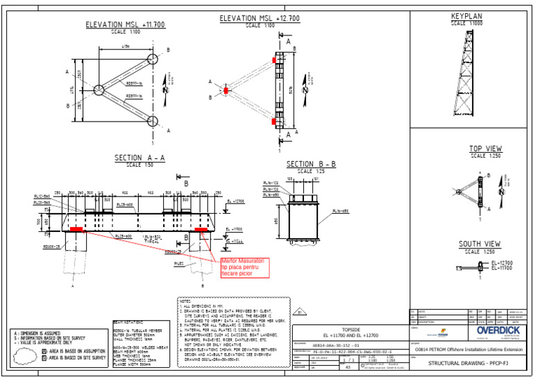 Structural Drawing - Topside Elevations | PDF | Applied And ...