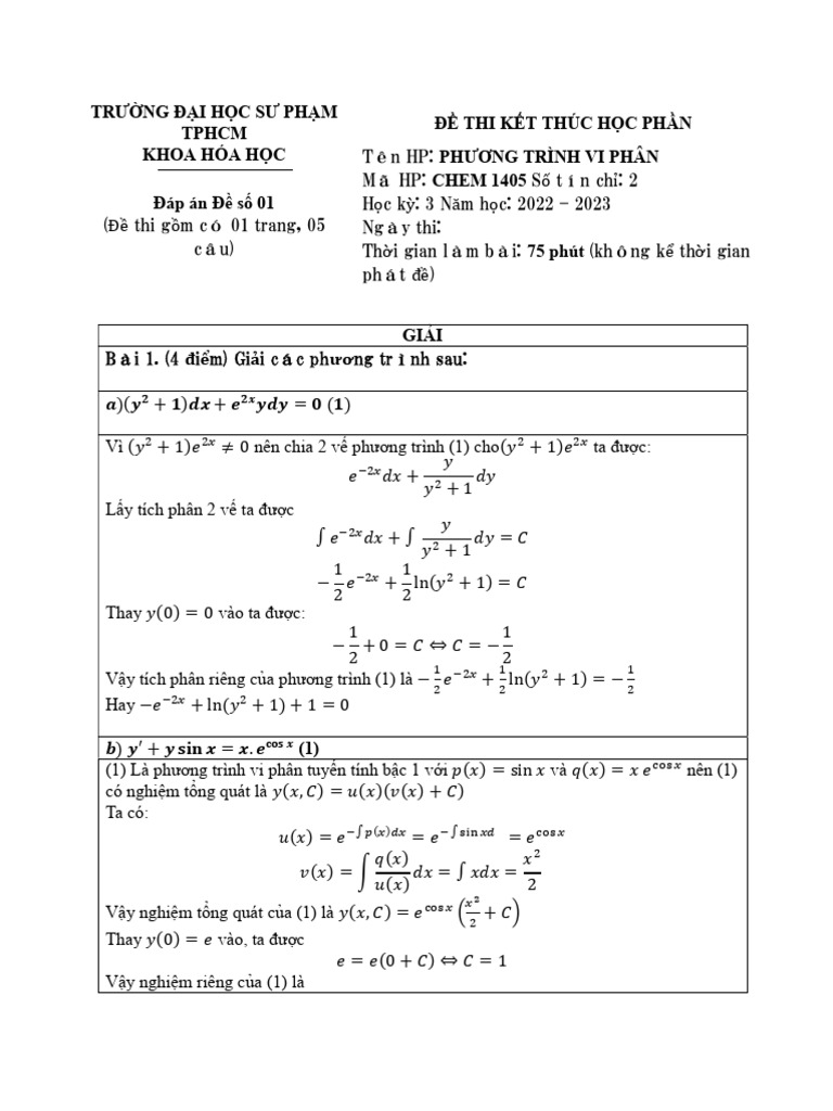 Đáp Án PTVP | PDF