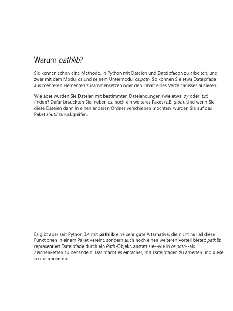 Modul Pathlib (Folien) | PDF