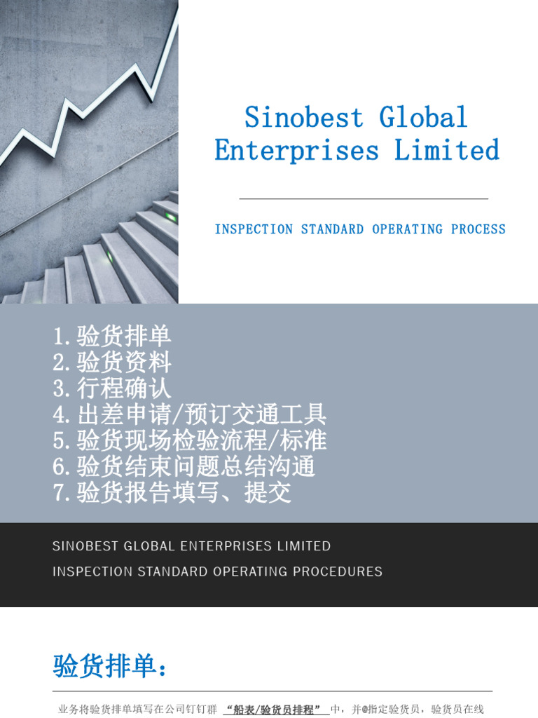 Inspection Standard Operating Procedures | PDF