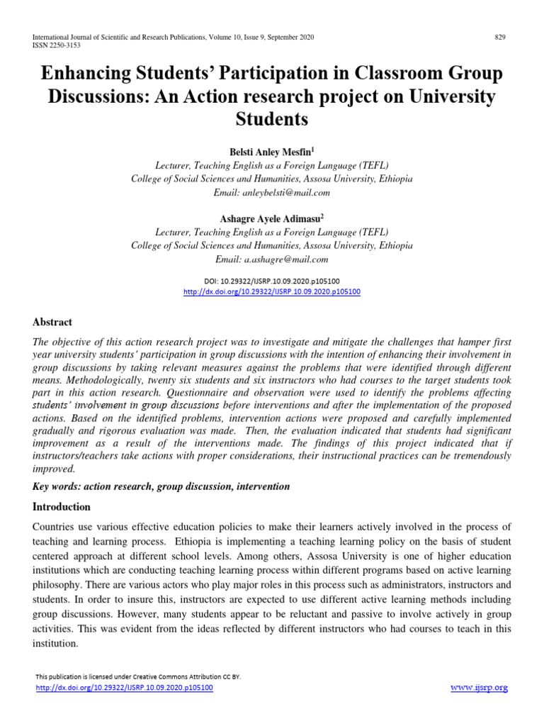 Enhancing Students Participation in Classroom Gro | PDF | Teachers ...