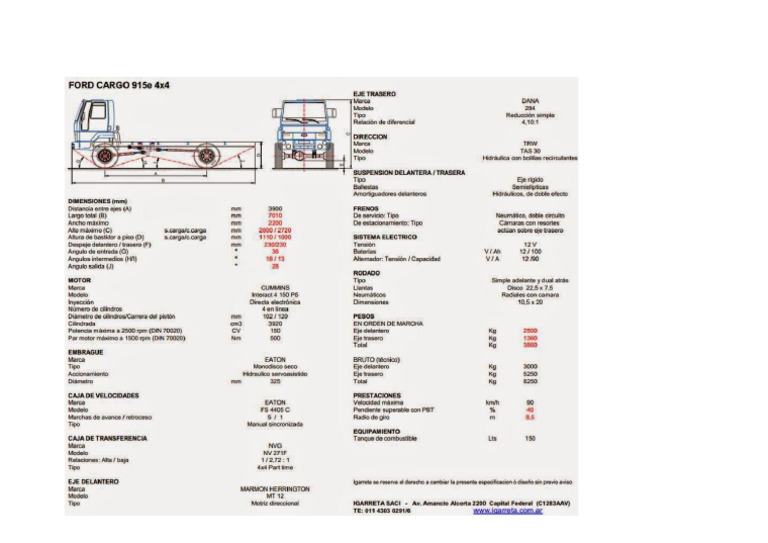 Ford Cargo 915e | PDF