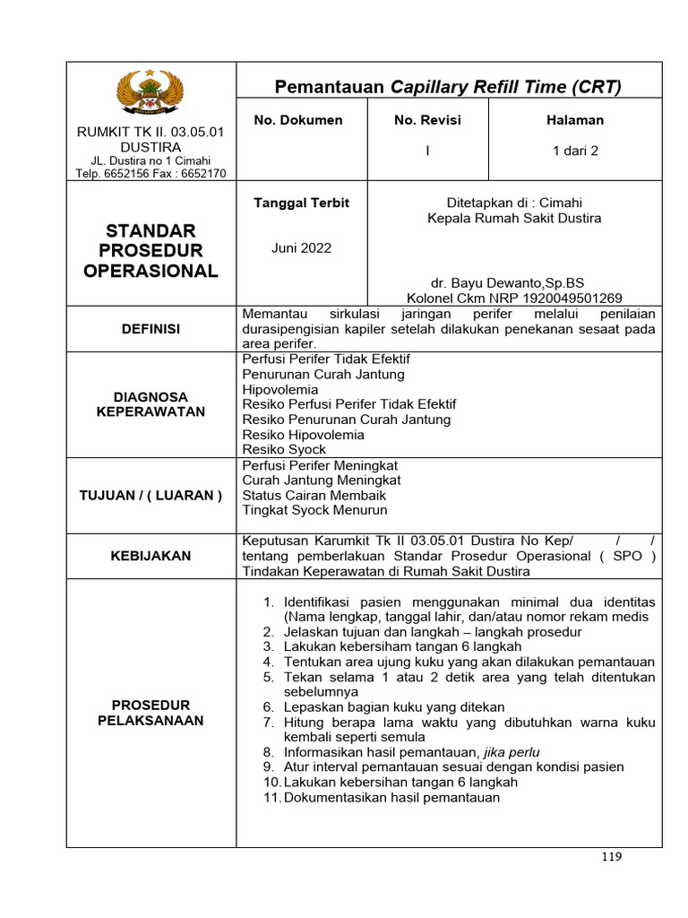 Pemantauan CRT | PDF
