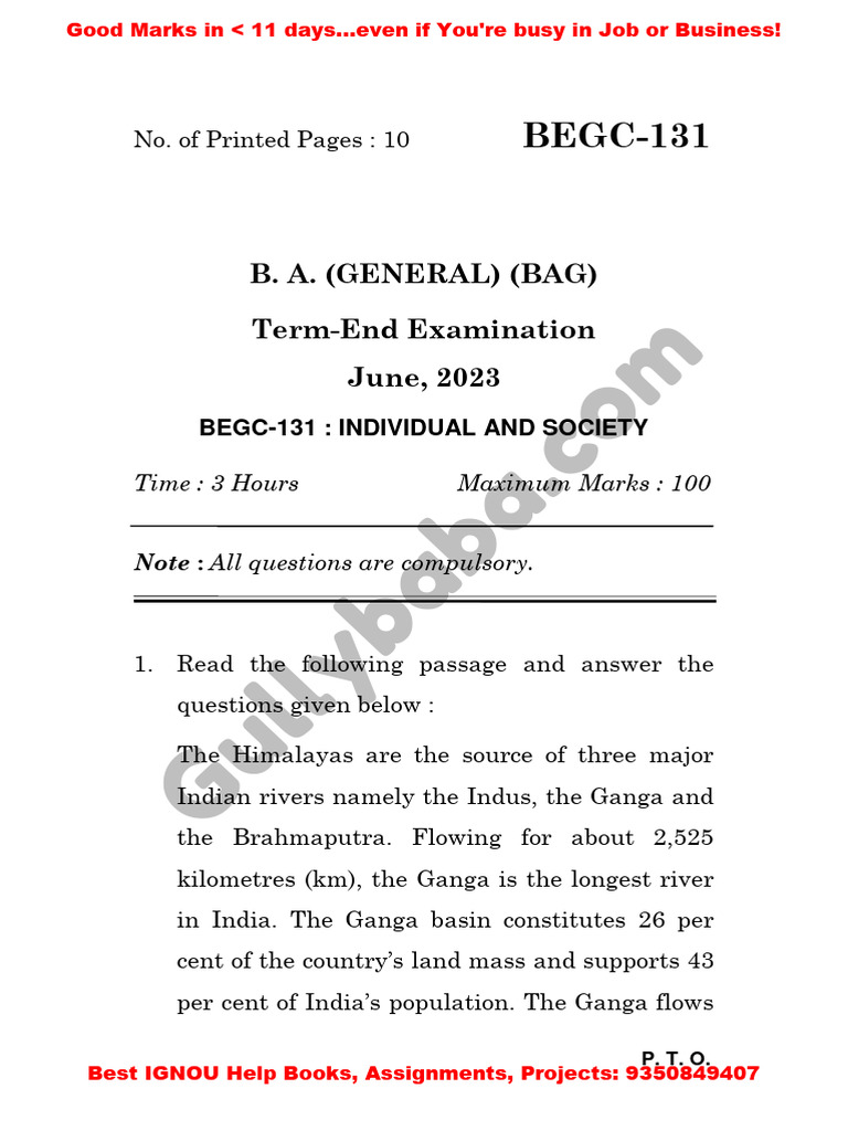 BAG-BEGC-131-June 2023 | PDF