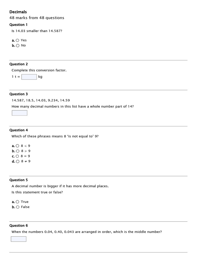 Chapter 4 Decimals | Download Free PDF | Significant Figures | Numbers