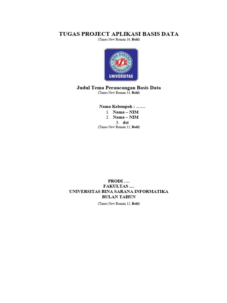 Pedoman Makalah Tugas Project | PDF