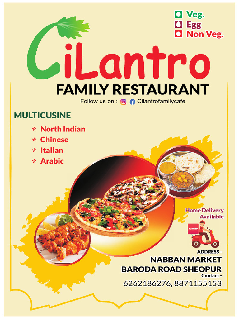 Cilantro Menu Card - Compressed | PDF