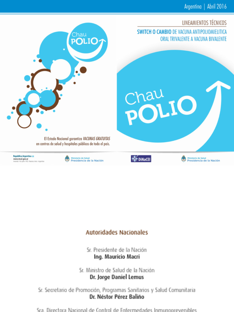 0000000992cnt 2016 04 Lineamientos Switch Polio | PDF | Cuidado de la salud | Medicina CLINICA