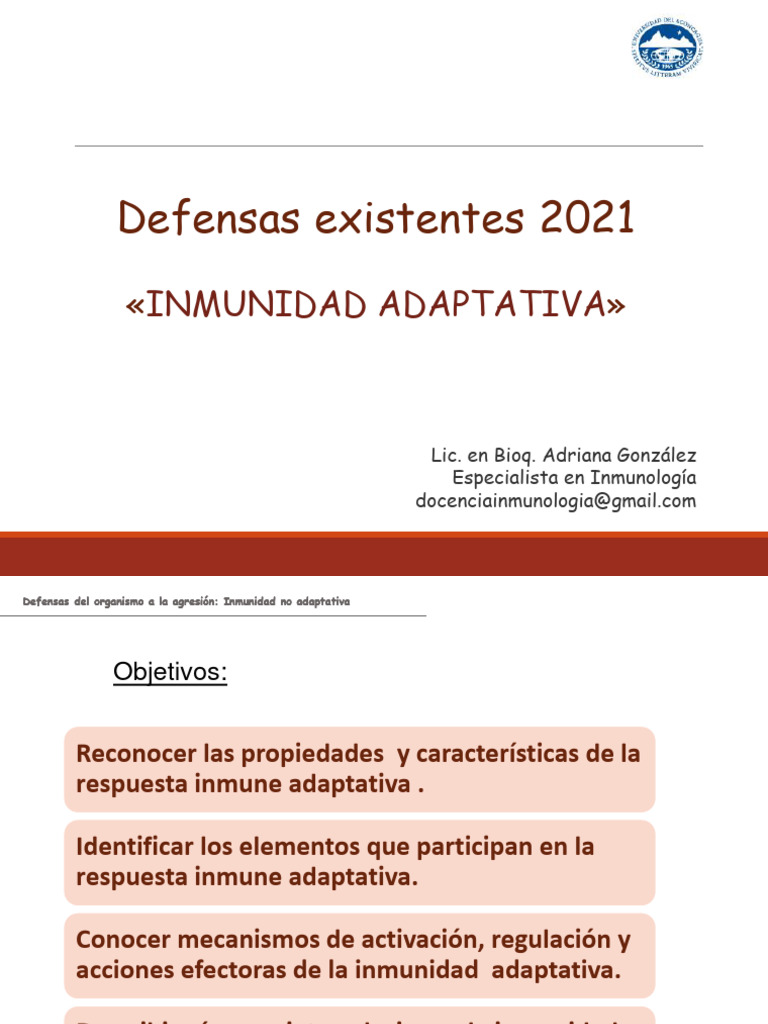2021-ACONCAGUA Respuesta Adaptativa | PDF | Célula T | Sistema inmune