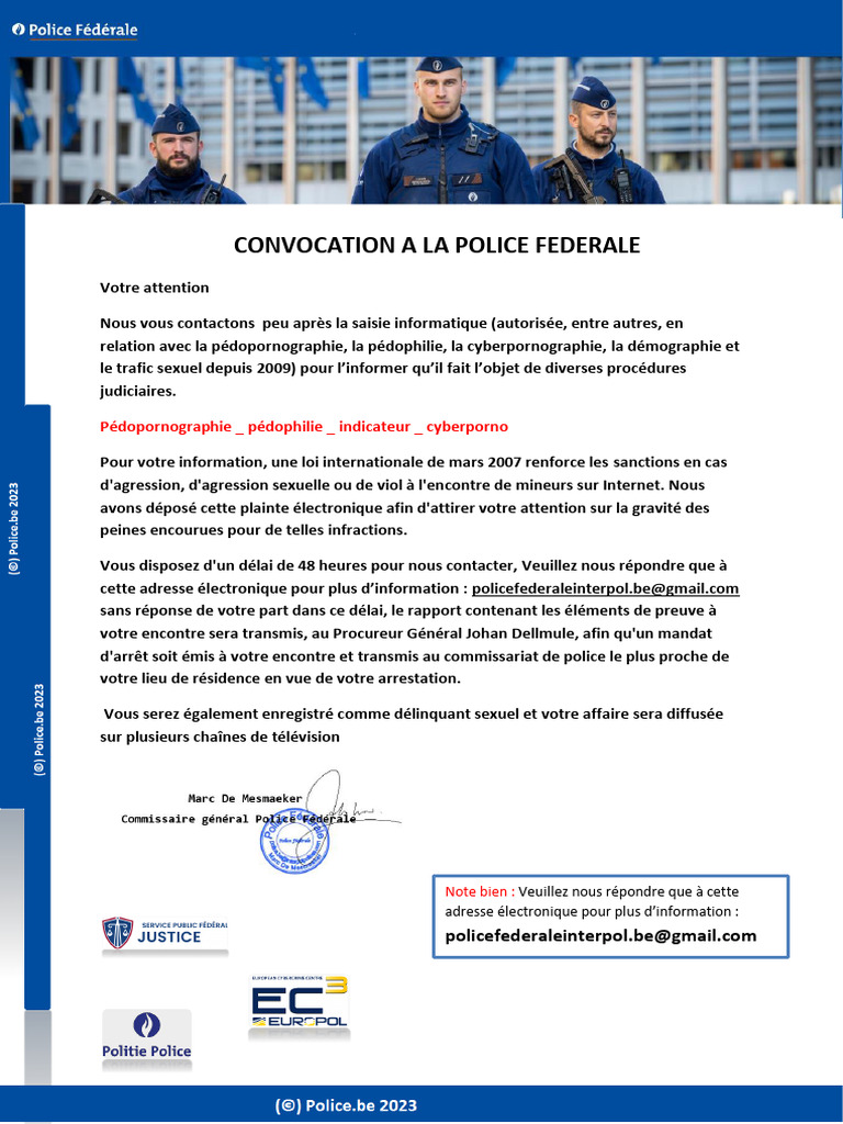 Convocation A La Police Federale | PDF