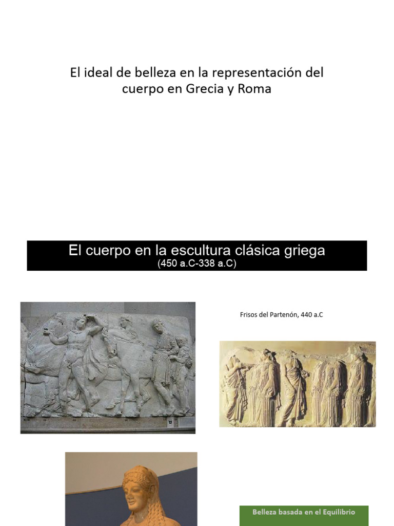 Ideal de belleza en Grecia y Roma | PDF | Antiguedad clasica | Escultura