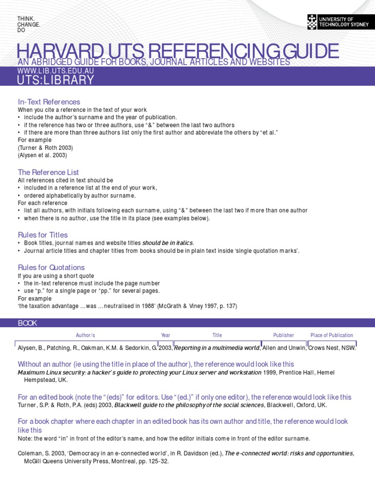 Harvard Referencing System | PDF | Websites | Blog