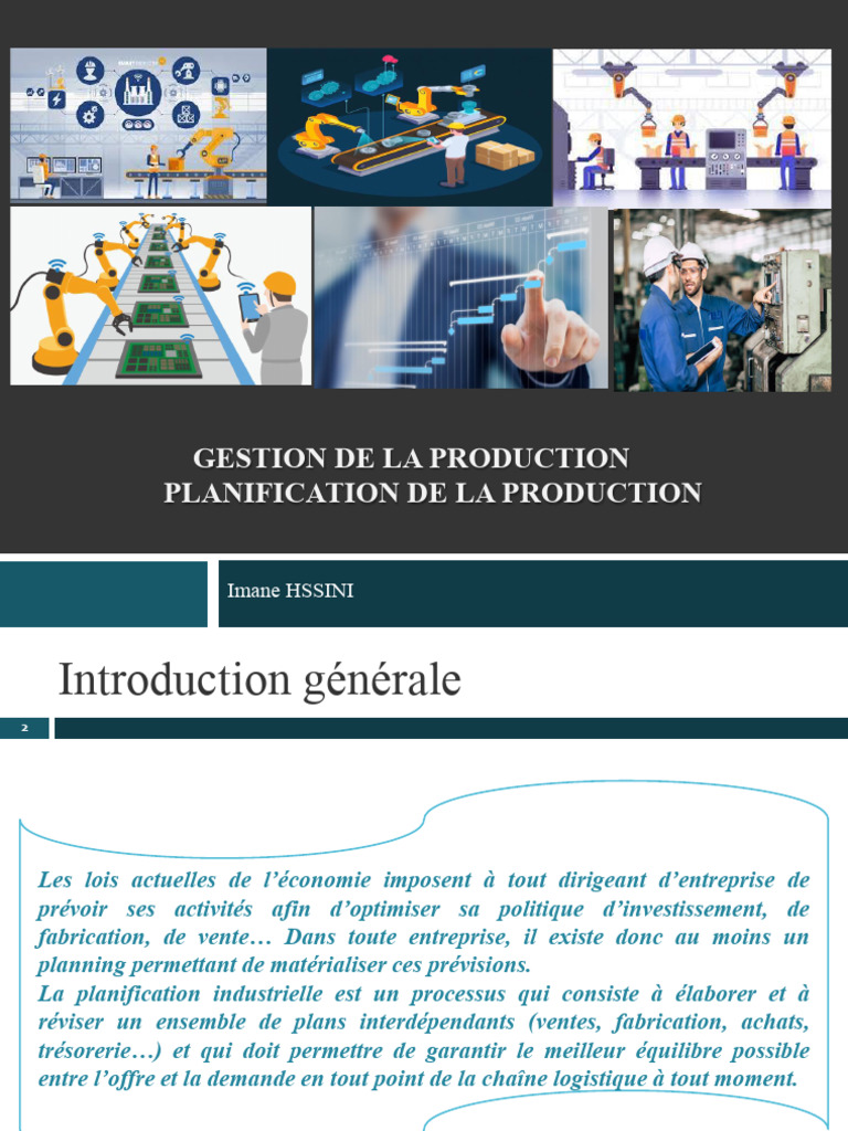 Gestion de La Production Chapitre 4 Planification | PDF