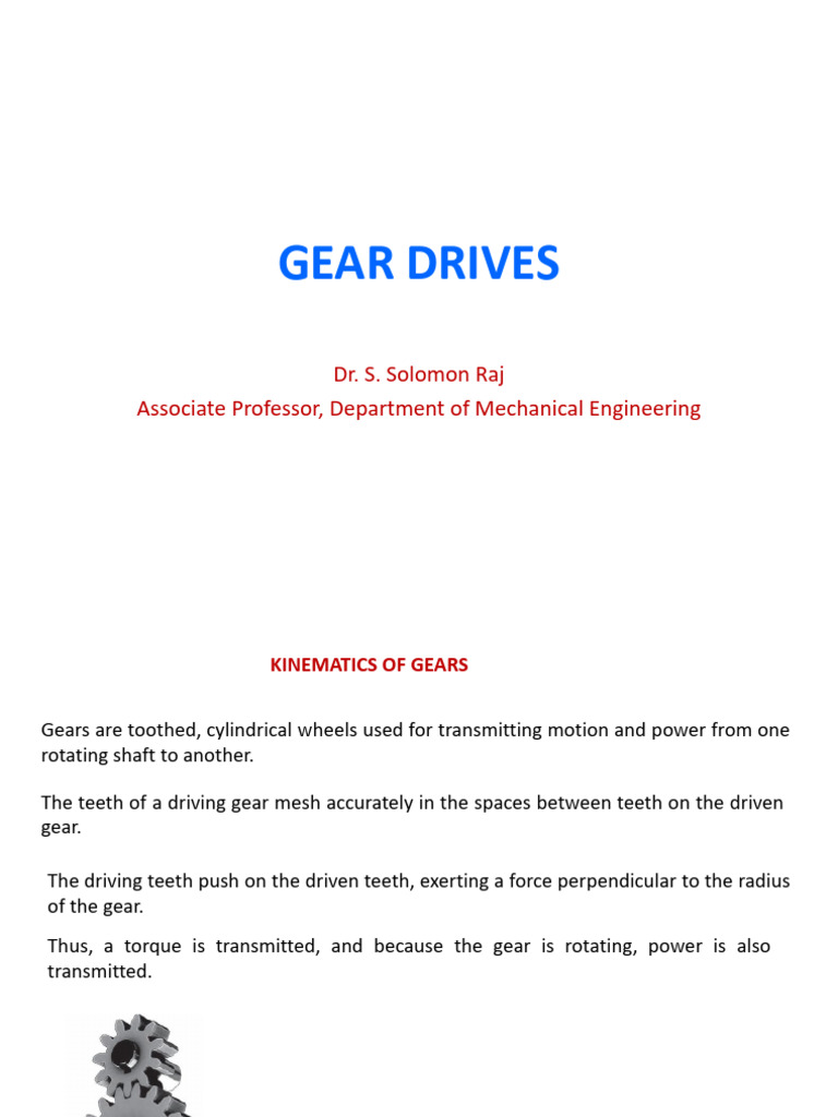 Gears | PDF | Gear | Torque