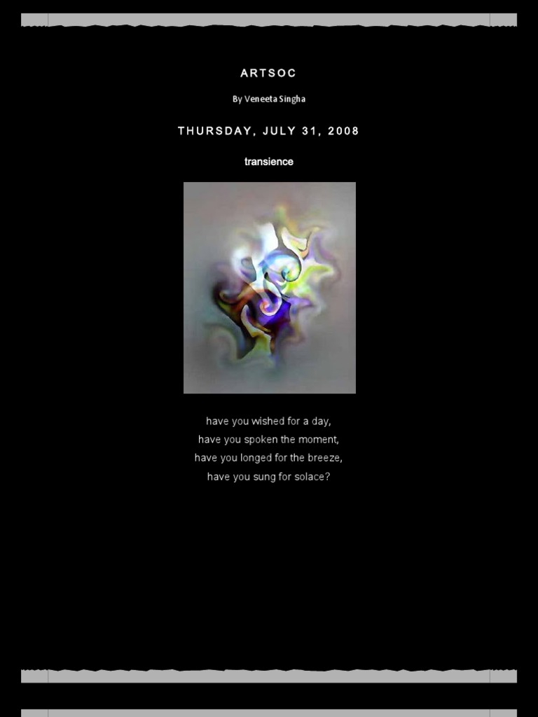 Artsoc: by Veneeta Singha | PDF | Nature