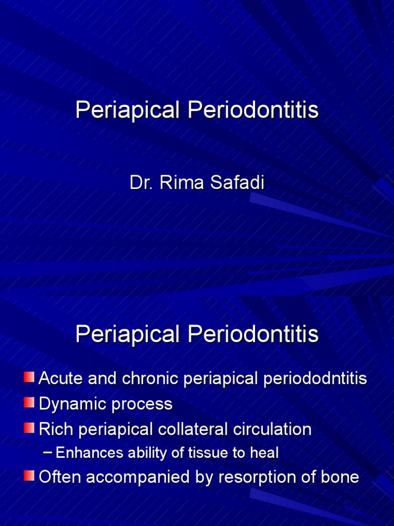 Periapical Periodontitis Overview | PDF | Dental Anatomy | Mouth