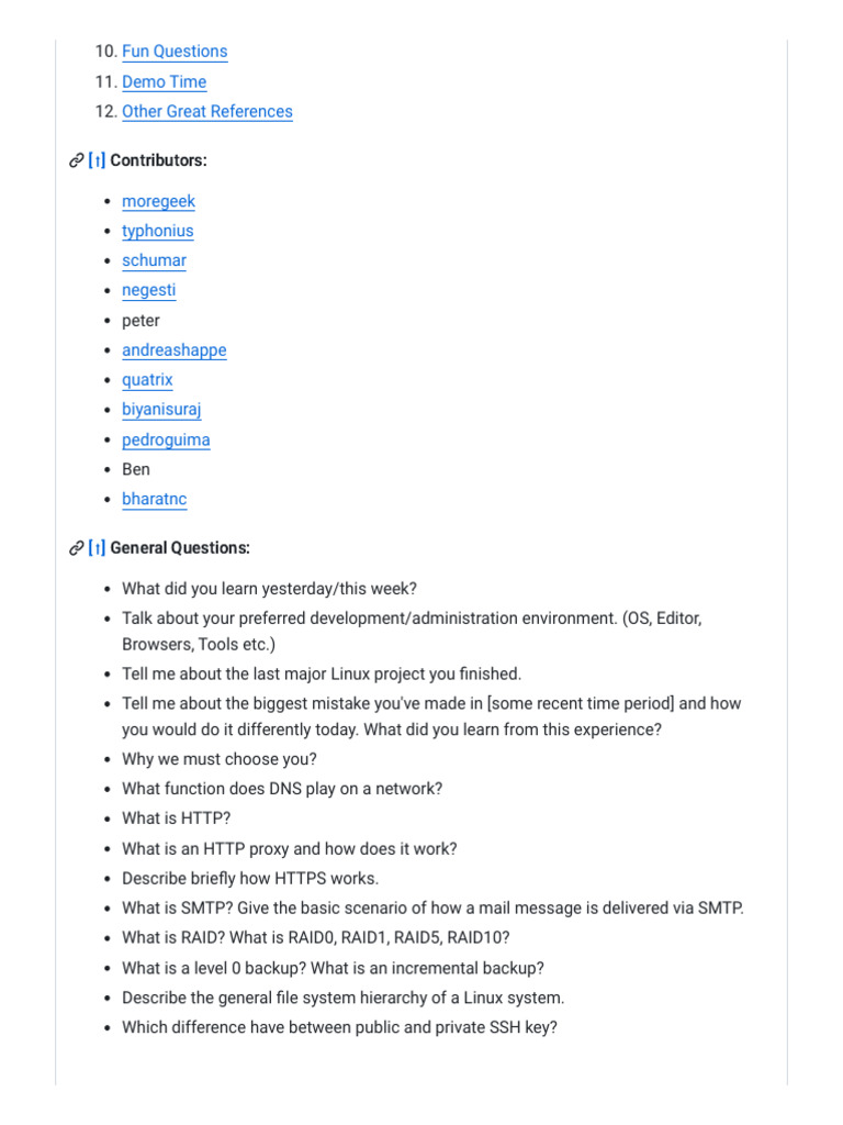 Github Chassing Linux Sysadmin Interview Questions Collection Of Linux Sysadmin Devops 