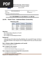 2.7.6 Packet Tracer - Implement Basic Connectivity | PDF | Command Line Interface | Ip Address