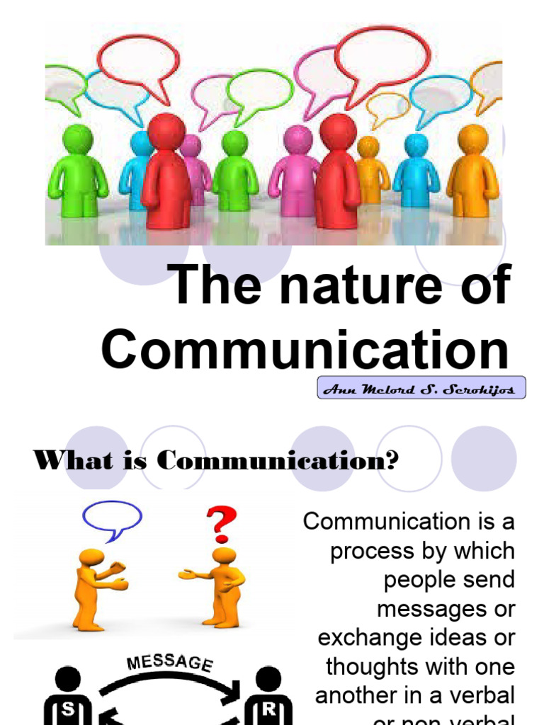 The Nature of Communication | PDF | Communication | Schema (Psychology)