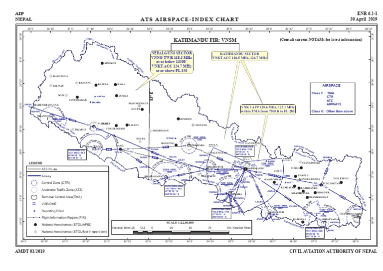 Nepal Airspace Chart | PDF | Air Traffic Control | Aviation Safety