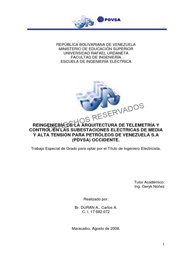 Reingeniería de Telemetría en PDVSA Occidente | PDF
