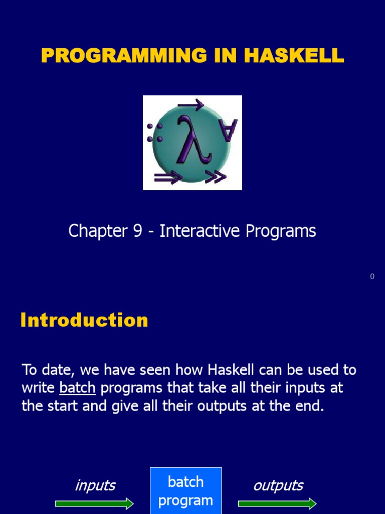 Programming in Haskell: Chapter 9 - Interactive Programs | PDF | String (Computer Science ...