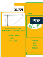 Tower Crane Footing Design Calculations | PDF | Concrete | Civil ...