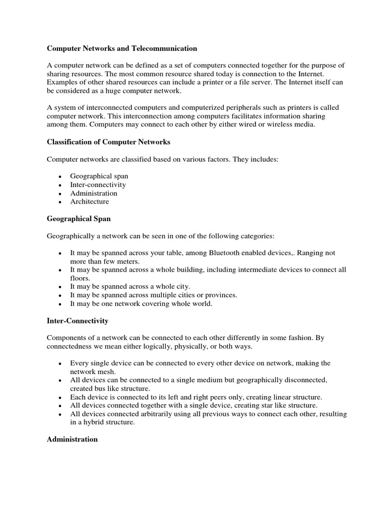 LESSON4 Computer Networks and Internet | PDF | Transmission Medium ...